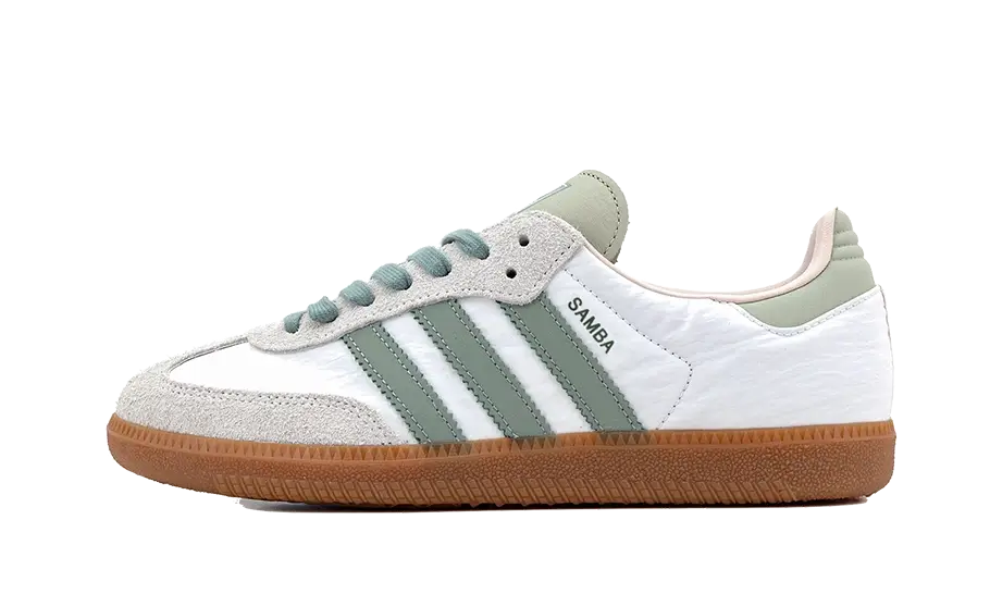 Adidas Samba OG White Silver Green (ID0492) - Sneak